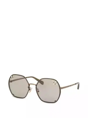 COACH Embellished Geometric-frame Sunglasses - Brown