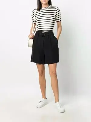 Woolrich Belted Flared Shorts