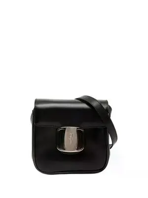 FERRAGAMO 2010-2026 Mini Leather Vara Crossbody Bag - Black