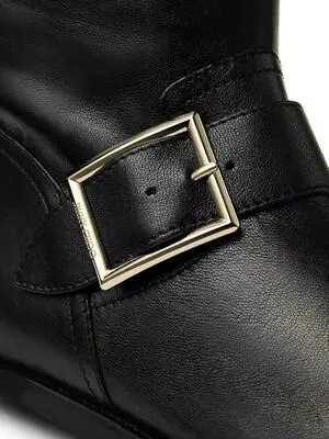 JIMMY CHOO Biker Mid Buckle-strap Boots