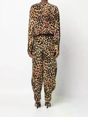 Stella McCartney Cheetah-print Silk Jumpsuit