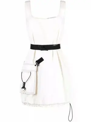 Stella McCartney Sleeveless Belted Dress - White