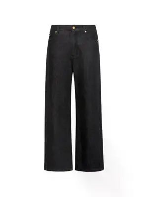 Max Mara Button-up Wide-leg Jeans - Black