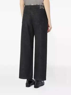 Max Mara Button-up Wide-leg Jeans - Black