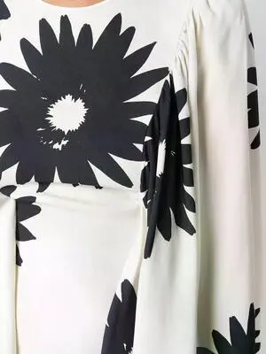Stella McCartney Floral Print Bell Sleeve Dress