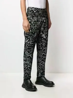 COUNTY OF MILAN Sketches Print Slim-fit Jeans