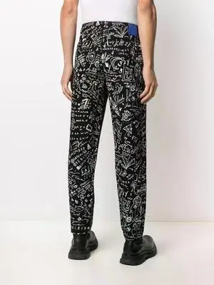 COUNTY OF MILAN Sketches Print Slim-fit Jeans