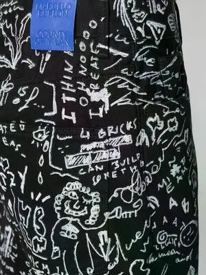 COUNTY OF MILAN Sketches Print Slim-fit Jeans