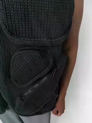 Off-White Multipockets Waffle-knit Gilet