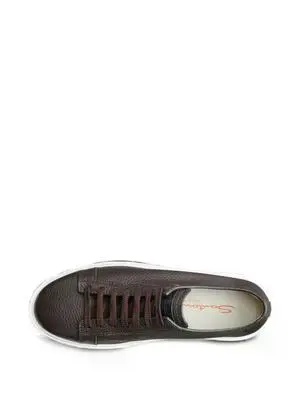 Santoni Clean Icon Mideuce Grained-leather Sneakers