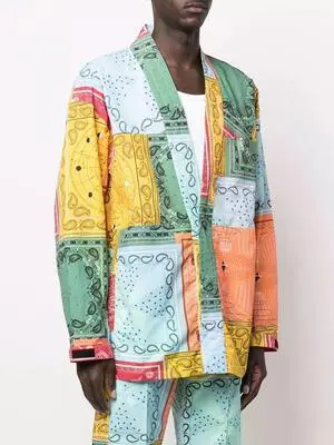 COUNTY OF MILAN Patchwork Bandana Print Lightweight Jacket
