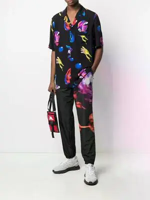 COUNTY OF MILAN Crazy Faces Print Shirt
