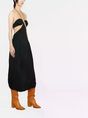 Stella McCartney Triangle-bra Halterneck Midi Dress