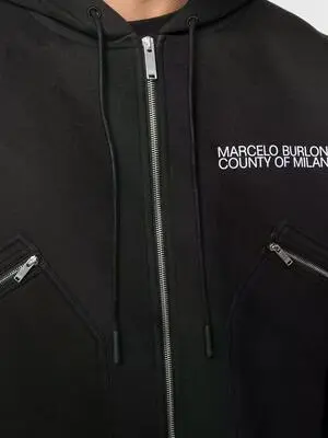 COUNTY OF MILAN Logo Hooded Bomber Jacket