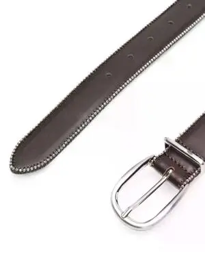 Peserico Bead-trim Leather Belt