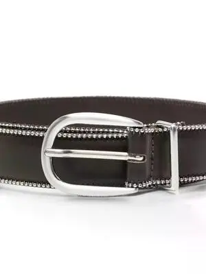 Peserico Bead-trim Leather Belt