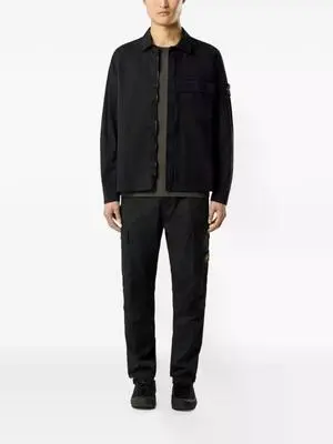 Stone Island Logo-patch Cotton-twill Shirt Jacket