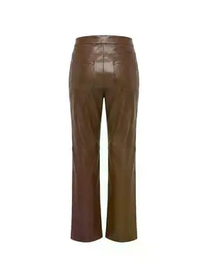 Max Mara Straight-leg Leather-effect Trousers
