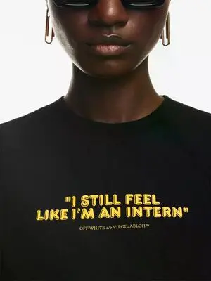 Off-White Slogan Print Short Sleeve T-shirt