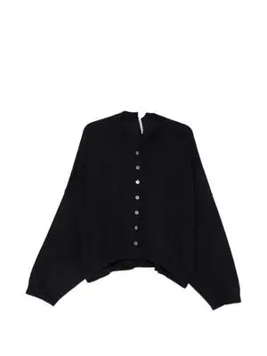 Liviana Conti Button-up Fine-knit Cardigan - Blue