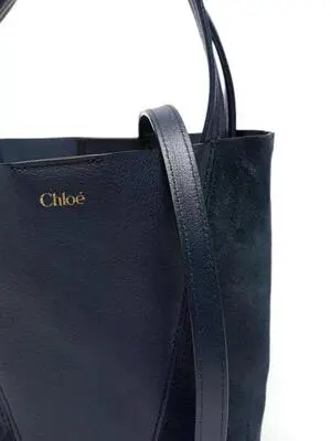 Chloé Small Spin Panelled Tote Bag - Blue