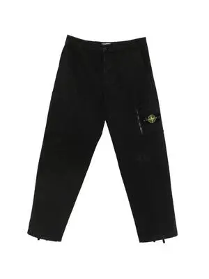 Stone Island Logo-patch Cargo Pants - Black