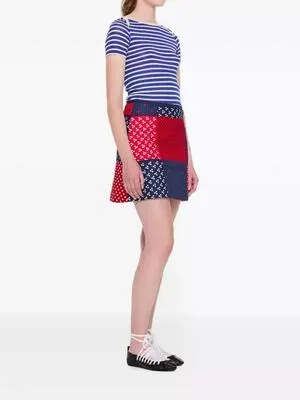LA FETICHE Striped Ribbed Knit T-shirt