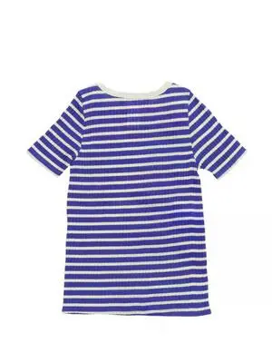 LA FETICHE Striped Ribbed Knit T-shirt