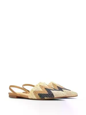 CastaÑer Berta Chevron-patterned Slingback Espadrilles