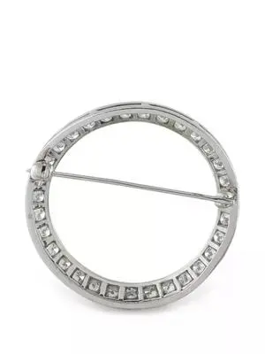 LB EXCLUSIVE Diamond-embellished Circular Brooch