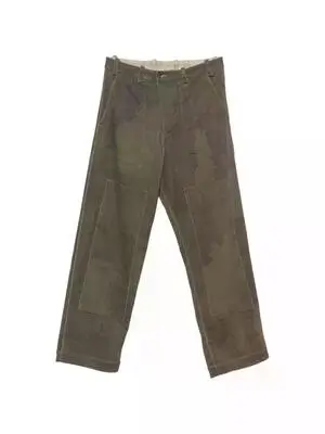 Masnada Panelled Distressed-effect Trousers - Green
