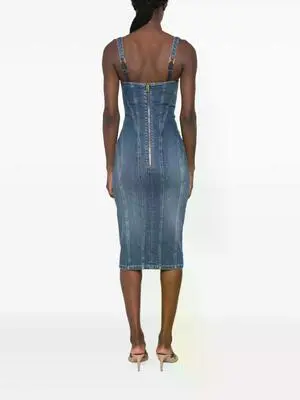 Elisabetta Franchi Panelled Square-neck Dress