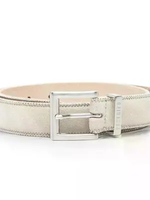Peserico Bead-trim Leather Belt
