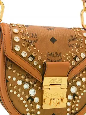 Mcm Crystal-embellished Shoulder Bag