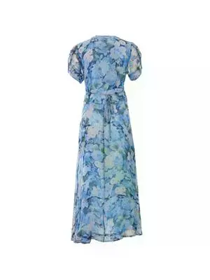 Rixo Novara Floral Print V-neck Maxi Dress
