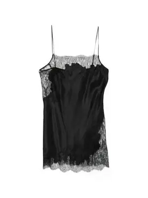 Carine Gilson Lace-trim Nightdress - Black