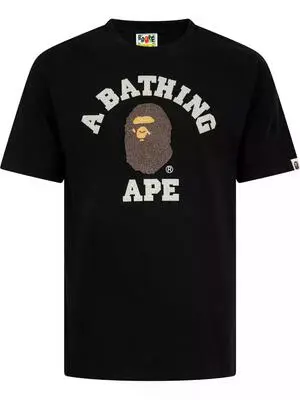 A BATHING APE Glass Beads College T-shirt - Black