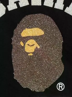 A BATHING APE Glass Beads College T-shirt - Black