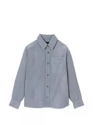 A.p.c. Corduroy Chest-pocket Shirt - Blue
