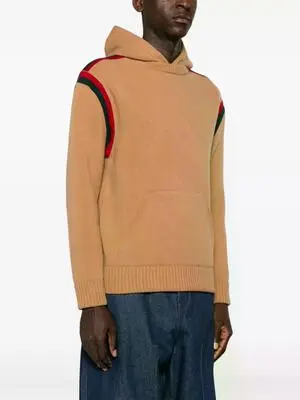 Gucci Web-stripe Wool Hoodie