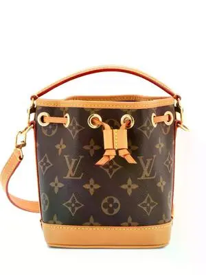 LOUIS VUITTON Monogram Canvas Nano Bucket Bag - Brown