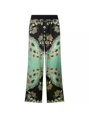 Roberto Cavalli Floral-print Wide-leg Trousers