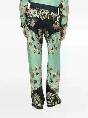 Roberto Cavalli Floral-print Wide-leg Trousers