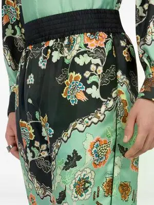 Roberto Cavalli Floral-print Wide-leg Trousers