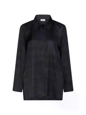 Marella Mllballata Check-print Twill Shirt - Blue