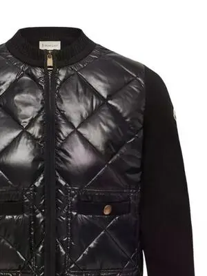 Moncler Quilted Panelled Jacket - Black
