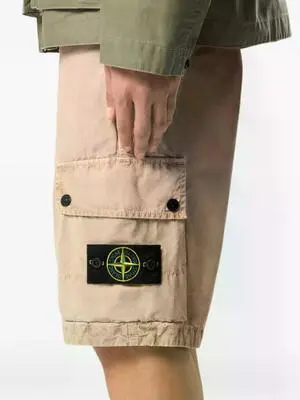 Stone Island Logo-patch Cargo Shorts