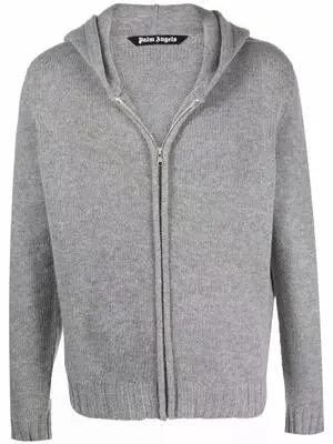 Palm Angels Intarsia-logo Zip-up Hoodie
