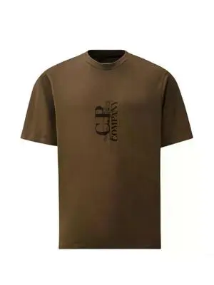 C.P. COMPANY Logo-print T-shirt - Brown