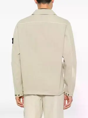 Stone Island Logo-patch Chest-pocket Shirt Jacket